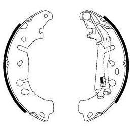ATE Bremsbackensatz 03.0137-0478.2 hinten rechts links mit Hebel f&uuml;r FIAT VAUXHALL OPEL 77364264 95517923 93168957
