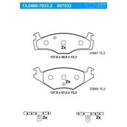 ATE Bremsbelagsatz, Scheibenbremse 13.0460-7033.2 vorne rechts links f&uuml;r SEAT VAG 321698151B 191698151B 321698151H