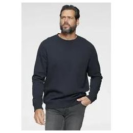 MAN'S WORLD Sweatshirt MAN'S WORLD, Herren, Gr. XXL (60/62), blau (dunkelblau), angeraute Sweatware, Obermaterial: 60% Baumwolle, 40% Polyester, Basic, regular fit h&uuml;ftbedeckend, Rundhals, Rippb&uuml;ndchen, Sweatshirts Sweatshirt, Langarm, Basic-Stil, unifarben, Rundhalsausschnitt, Topseller