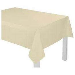 Tischdecke WIRTH "WIRTHNatur" Gr. 2, beige, B:120cm L:120cm, Baumwolle, Tischdecken, Tischdecke