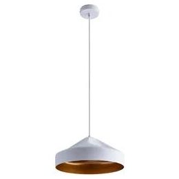 Paco Home Pendelleuchte "HURLEY T", wei&szlig;, 1, &Oslash; 36cm H: 18cm, Leuchten, H&auml;ngelampe Esszimmer K&uuml;chenlampe H&auml;ngend Esstischlampe Innen Gold, Pendelleuchte