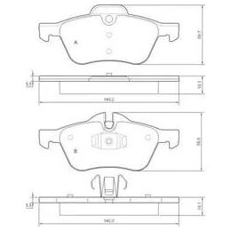 A.B.S. Bremsbelagsatz, Scheibenbremse 37279 vorne rechts links f&uuml;r MINI 34116770332 34116761287 34112167233