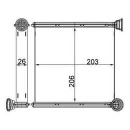 Mahle W&auml;rmetauscher, Innenraumheizung AH 256 000S f&uuml;r SKODA VW SEAT CUPRA AUDI (FAW) 5Q0819031 5Q0819031B