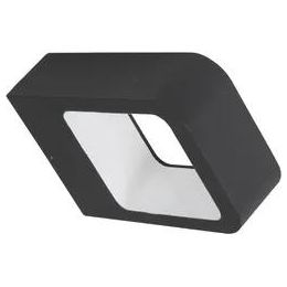 Heitronic LED Wandleuchte "Juna", grau (anthrazit), 1, H: 5cm, 1 Stk., Leuchten, Wandlampe, Au&szlig;enlampe, indirekter Lichtaustritt nach unten, LED Wandleuchte