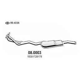 Asso Katalysator 08.0003 rechts f&uuml;r BMW 2119060 18301728178 1401018