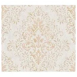 Livingwalls Vliestapete LIVING WALLS "Tapete mit Ornamenten barock", beige (beige braun), B:0,53m L:10,05m, Vinyl, Vlies, Tapeten, Tapete Klassik Metallic Tapeten Wohnzimmer Schlafzimmer K&uuml;che modern
