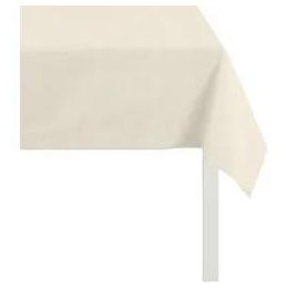 Tischdecke Apelt "ALASKA, LOFT STYLE, Rips Uni" Gr. 1, beige (creme), B:130cm L:170cm, Baumwolle, Polyester, Tischdecken, Tischdecke