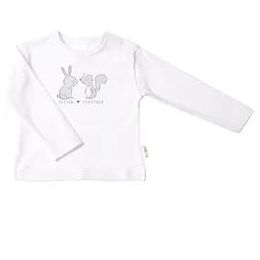 Langarmshirt Liliput "Better Together", M&auml;dchen, Gr. 74/80, wei&szlig;, 100% Baumwolle, bedruckt, Rundhals, Shirts Langarmshirt, mit Druckkn&ouml;pfen auf der Schulter