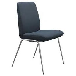 Polsterstuhl stressless "Laurel", blau (blau dinamica, chrom gl&auml;nzend), B:57cm H:92cm T:59cm, Microfaser DINAMICA (88% Polyester, 12% Polyurethan), St&uuml;hle, Polsterstuhl, Low Back, Gr&ouml;&szlig;e L, mit Beinen aus Stahl in Chrom gl&auml;nzend