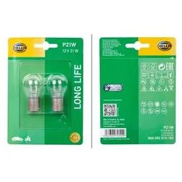 Hella Gl&uuml;hlampe, Blinkleuchte LONG LIFE UP TO 3x LONGER LIFETIME 8GA 002 073-183 Brems-/Schlusslicht,Gl&uuml;hlampe, R&uuml;ckfahrleuchte,Gl&uuml;hlampe, Kennzeichen