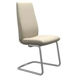 Polsterstuhl stressless "Laurel", beige (cream batick, schwarz matt), B:53cm H:105cm T:60cm, Leder BATICK: BATICK ist ein leicht korrigiertes, durchgef&auml;rbtes und genarbtes M&ouml;belleder, bei dem die meisten Unebenheiten und Spuren in der Regel entfernt wurden., St&uuml;hle, Polsterstuhl, High Back, Gr&ouml;&szlig;e L, mit Beinen aus Stahl in Schwarz matt