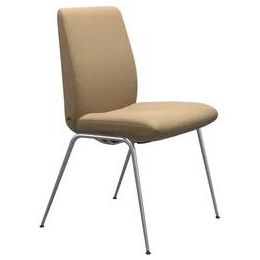 Polsterstuhl stressless "Laurel", beige (sand paloma, chrom gl&auml;nzend), B:57cm H:92cm T:59cm, Leder PALOMA: PALOMA ist ein durchgef&auml;rbtes Semianilin-M&ouml;belleder mit nat&uuml;rlicher Narbung., St&uuml;hle, Polsterstuhl, Low Back, Gr&ouml;&szlig;e L, mit Beinen aus Stahl in Chrom gl&auml;nzend