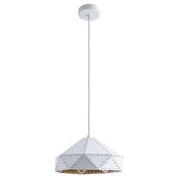 Paco Home Pendelleuchte "SAYID", wei&szlig;, 1, H: 16cm, Leuchten, H&auml;ngelampe Esszimmer Esstischlampe Steampunk Lampe Textilkabel E27, Pendelleuchte