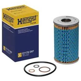 HENGST FILTER &Ouml;lfilter E117H D07 mit Dichtungen 70mm f&uuml;r RENAULT TRUCKS MWM GENERAL MOTORS MERCEDES-BENZ FORD 6.0541.29.7.0004 5011885 A0001848101
