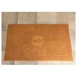 Badematte Weka, beige, H:50mm, Baumwolle, Badematten, Badematte, BxL: 60x90 cm