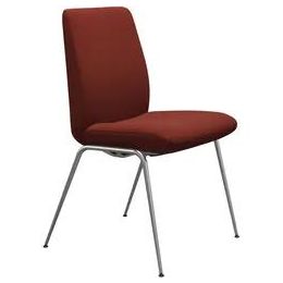Polsterstuhl stressless "Laurel", rot (rot dinamica, chrom gl&auml;nzend), B:57cm H:92cm T:59cm, Microfaser DINAMICA (88% Polyester, 12% Polyurethan), St&uuml;hle, Polsterstuhl, Low Back, Gr&ouml;&szlig;e L, mit Beinen aus Stahl in Chrom gl&auml;nzend
