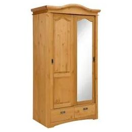 Schiebet&uuml;renschrank OTTO HOME "Konrad", beige (natur), B:111cm H:207cm T:64cm, Schr&auml;nke, Schiebet&uuml;renschrank, Breite 111 cm, aus massiver, FSC-zertifizierter Kiefer