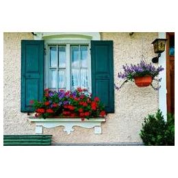Fototapete papermoon "Bavarian Window", bunt, B:3m L:2,23m, Vlies, Tapeten