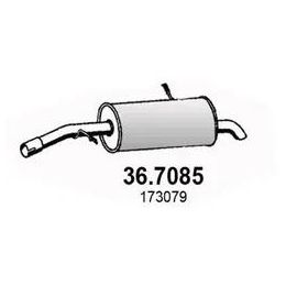 Asso Endschalld&auml;mpfer 36.7085 f&uuml;r PEUGEOT TALBOT CITRO&Euml;N 173083 173079 173087