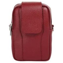 Umh&auml;ngetasche Samantha Look, Damen, Gr. B/H/T: 19cm x 10cm x 4cm onesize, rot, Leder, unifarben, Taschen Umh&auml;ngetasche, echt Leder, Made in Italy