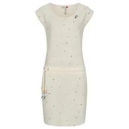 Sommerkleid Ragwear "Penelope Print B Intl.", Damen, Gr. XL (42), Normalgr&ouml;&szlig;en, wei&szlig;, 50% Baumwolle, 50% Modal, bequem ca. Mitte Oberschenkel, Rundhals, &Auml;rmel ohne &Auml;rmelschlitz krempelbar, Kleider Sommerkleid, leichtes Strand-Kleid mit stylischem Print