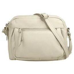 Umh&auml;ngetasche Samantha Look, Damen, Gr. B/H/T: 23cm x 18cm x 5cm onesize, beige (creme), Leder, unifarben, Taschen Umh&auml;ngetasche, echt Leder