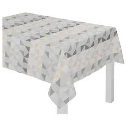 Tischdecke WIRTH "BERLARE" Gr. 5, grau (hellgrau), B:130cm L:220cm, Baumwolle, Polyester, Tischdecken, Tischdecke