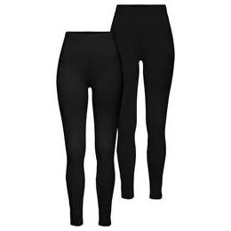 Leggings BOYSEN'S, Damen, Gr. 42 (M), N-Gr, schwarz (schwarz, schwarz), Jersey, Obermaterial: 95% Baumwolle, 5% Elasthan, unifarben, Basic, sehr figurbetont kn&ouml;chellang, Hosen Leggings, mit Baumwolle NEUE FARBE