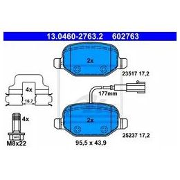 ATE Bremsensatz-Vorderachse SG00000CZG Bremsensatz, Scheibenbremse vorne hinten rechts links bel&uuml;ftet 257mm f&uuml;r PEUGEOT FIAT CITRO&Euml;N 4249E5 46401356 5
