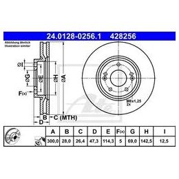 ATE Bremsensatz-Vorderachse SG00000D29 Bremsensatz, Scheibenbremse vorne hinten rechts links bel&uuml;ftet 300mm f&uuml;r HYUNDAI KIA 58101-2SA50 58101-D7A50 58