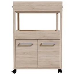 Barschrank FORTE "Homebar", braun (sonoma eiche), B:60cm H:88,5cm T:40cm, Schr&auml;nke, Barschrank, H&ouml;he ca. 88,5 cm