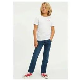 Levi's Stretch-Jeans LEVI'S KIDS "LVB 511 ECO SOFT PERFORMANCE J", Kinder, Gr. 4/104, N-Gr, blau (mid indigo blau used), Denim/Jeans, Obermaterial: 58% Baumwolle, 21% Viskose, 20% Polyester, 1% Elasthan. Obermaterial 2: 79% Baumwolle, 19% Elasthan, 2% Polyester. Obermaterial 3: 79% Baumwolle, 19% Elasthan, 2% Polyester, unifarben, slim fit lang, Jeans, for BOYS