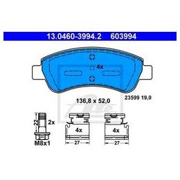 ATE Bremsensatz, Scheibenbremse 1420-43047 vorne rechts links bel&uuml;ftet 283mm f&uuml;r PEUGEOT CITRO&Euml;N VAUXHALL OPEL 3557911 1611140680 425259