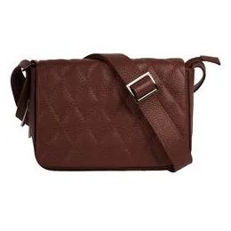 Henkeltasche CLUTY, Damen, Gr. B/H/T: 20cm x 13cm x 5cm onesize, braun, Leder, Taschen, echt Leder, Made in Italy