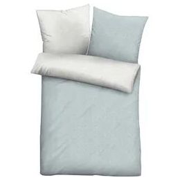 Wendebettw&auml;sche Biberna "Hermal", blau (ciel), B/L: 155cm x 200cm, 1 Stk., 1 Stk., Flanell, B/L: 80cm x 80cm, 2 Stk., Flanell, Obermaterial: 100% Baumwolle, Bettw&auml;sche, Wendebettw&auml;sche, Flanell in Melangeoptik, Winterbettw&auml;sche, Made in Germany