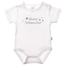 Body Liliput "Kleine Schwester", Jungen, Gr. 62/68, EURO-Gr&ouml;&szlig;en, wei&szlig;, 100% Baumwolle, bedruckt, kurz, Bodys Body, mit niedlichem Print