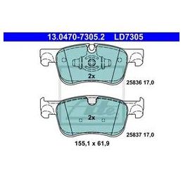 ATE Bremsensatz, Scheibenbremse sg00000dyd Vorderachse voll 268mm 12mm f&uuml;r CITRO&Euml;N OPEL PEUGEOT