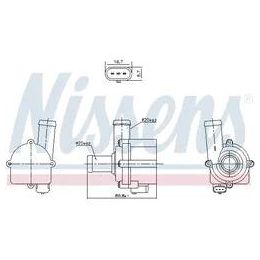 NISSENS Zusatzwasserpumpe, Zuheizer Ladeluftk&uuml;hler Zusatzwasserpumpe Wasserpumpe Turbolader 832121 Zuheizer,Zusatzwasserpumpe, Ladeluftk&uuml;hler,Zusatzwa