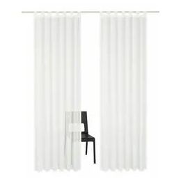 Gardine OTTO HOME "REGINA" Gr. 1, beige (creme), B:140cm H:145cm, Polyester, Gardinen, Gardine, Vorhang, Fertiggardine, 2-er Set, transparent, modern