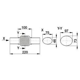 Ernst Flexrohr, Abgasanlage Reparaturrohr, Ru&szlig;-/Partikelfilter 464147 Abgasanlage,Reparaturrohr, mit Rohrstutzen f&uuml;r MERCEDES-BENZ