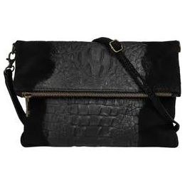 Abendtasche Samantha Look, Damen, Gr. B/H/T: 26cm x 18cm x 3cm onesize, schwarz, Leder, beschichtet, gl&auml;nzend, Taschen Abendtasche, echt Leder, Made in Italy