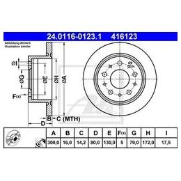 ATE Bremsensatz-Hinterachse IK3EBYHWP9 Bremsensatz, Scheibenbremse hinten rechts links voll 300mm f&uuml;r PEUGEOT FIAT CITRO&Euml;N 1611140880 6000629128 4249K