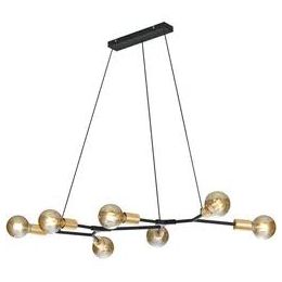 Trio LEUCHTEN Pendelleuchte "CROSS", schwarz, 7, H: 150cm, Leuchten, H&ouml;henverstellbar, Leuchtmittel tauschbar, Pendelleuchte