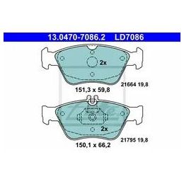 ATE Bremsensatz-Vorn und hinten SG00000DLJ Bremsensatz, Scheibenbremse vorne rechts links bel&uuml;ftet 278mm f&uuml;r MERCEDES-BENZ CHRYSLER A2034230112 124423