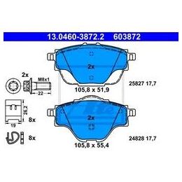 ATE Bremsensatz-Vorn und hinten SG00000DJN Bremsensatz, Scheibenbremse vorne rechts links bel&uuml;ftet 266mm f&uuml;r PEUGEOT CITRO&Euml;N TOYOTA VAUXHALL OPEL DS S