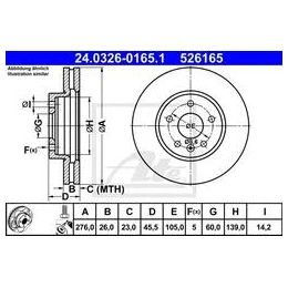 ATE Bremsensatz-Vorderachse SG00000CW1 Bremsensatz, Scheibenbremse vorne hinten rechts links bel&uuml;ftet 276mm f&uuml;r VAUXHALL CHEVROLET OPEL 13411383 56907