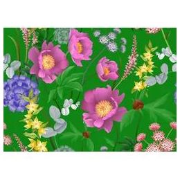 Fototapete papermoon "BLUMEN ABSTRAKT-MUSTER DESIGN ROSEN BLUMEN DECOR RETRO", bunt, B:3m L:2,23m, Vlies, Tapeten