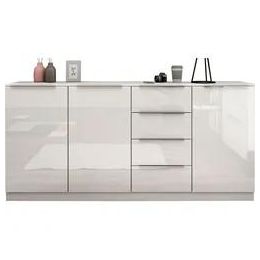 borchardt M&ouml;bel Highboard BORCHARDT M&Ouml;BEL "Oliva", wei&szlig; (wei&szlig; hochglanz), B:200cm H:99cm T:35cm, Holzwerkstoff, Sideboards, Highboard, Breite ca. 200 cm