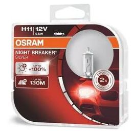 OSRAM NIGHT BREAKER&reg; SILVER H11 Duobox 64211NBS-2HB Gl&uuml;hlampe, Fernscheinwerfer,Gl&uuml;hlampe, Hauptscheinwerfer,Gl&uuml;hlampe, Nebelscheinwerfer,Gl&uuml;hlampe, A