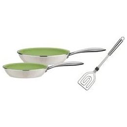 Pfannen-Set GSW "CERAMICA color", gr&uuml;n (gr&uuml;n, wei&szlig;), &Oslash;:28cm, Pfannen, Induktion